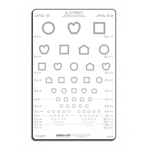 LEA SYMBOLS® Low Contrast chart – 2.5 % Eyesfirst.eu
